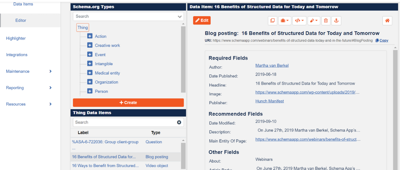 Schema App Editor Generates Schema Markup Without Writing Code